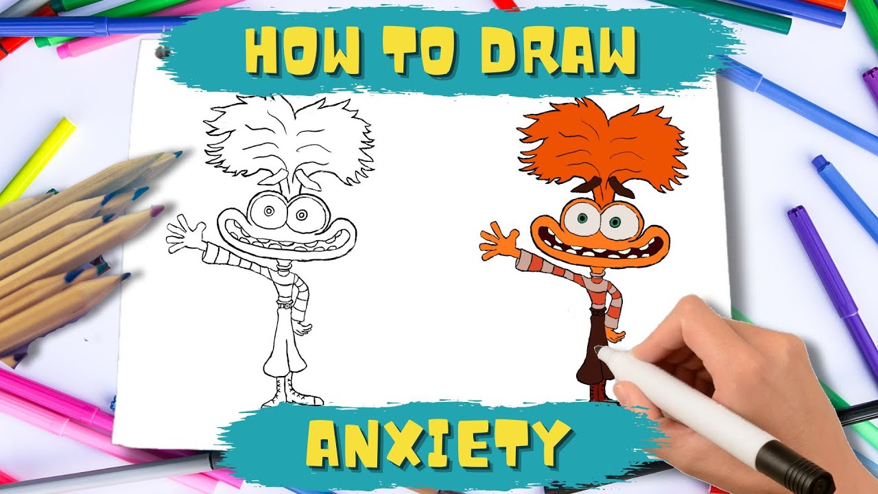 How to draw Anxiety | Inside Out 2 | Step by Step - YouTube