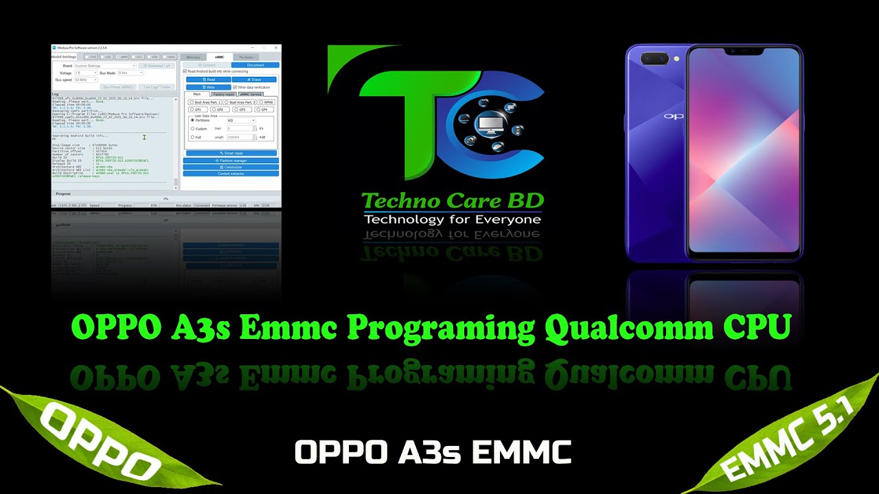 OPPO A3S Hang On Logo Dead Boot Repair Medusa Pro 2 TechnocareBD 2025 ...