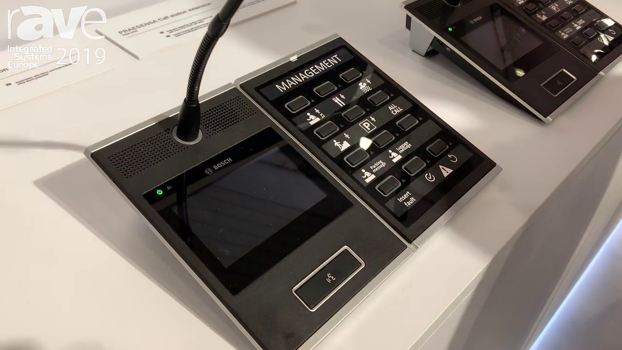 ISE 2019: BOSCH Showcases PRAESENSA Wallmount LCD Call Station - YouTube