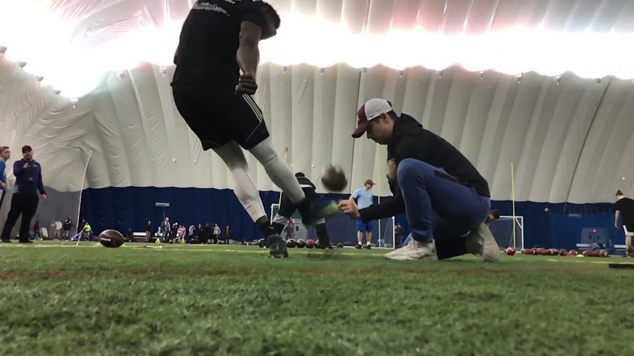 Peter Mortell | NFL Free Agent Punter | Demonstrates Perfect Hold At ...