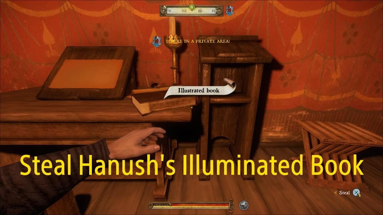 Kingdom Come Deliverance - Steal Hanush's illuminated Book - YouTube