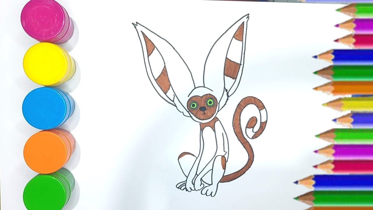 How To draw Momo Flying Lemur| Avatar The Last Airbender Live Action In ...