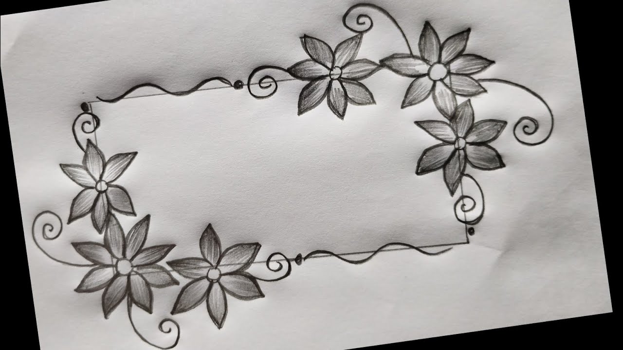 New border design by using pencil ||Project design‎@riyaartandcraft1 # ...