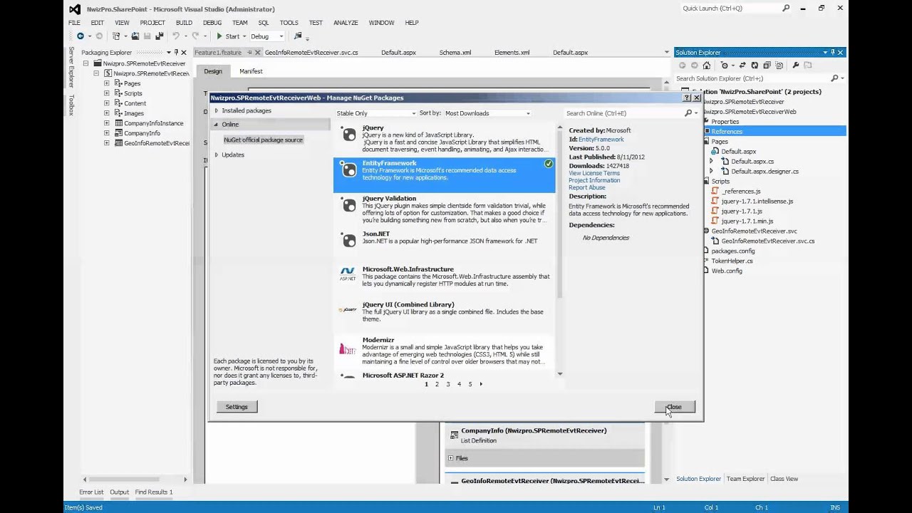 8) SharePoint 2013 - Remote Event Receivers with Entity Framework 5.0 ...