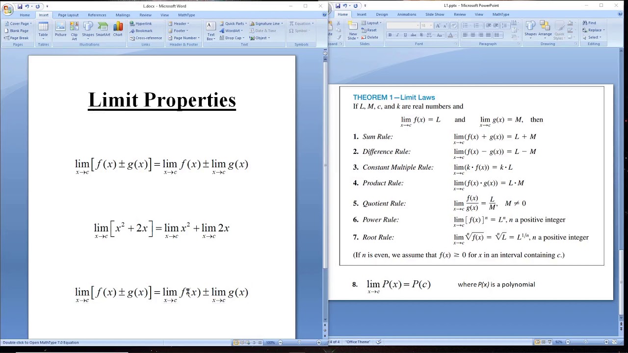 Lecture 2a: Limit Properties - YouTube