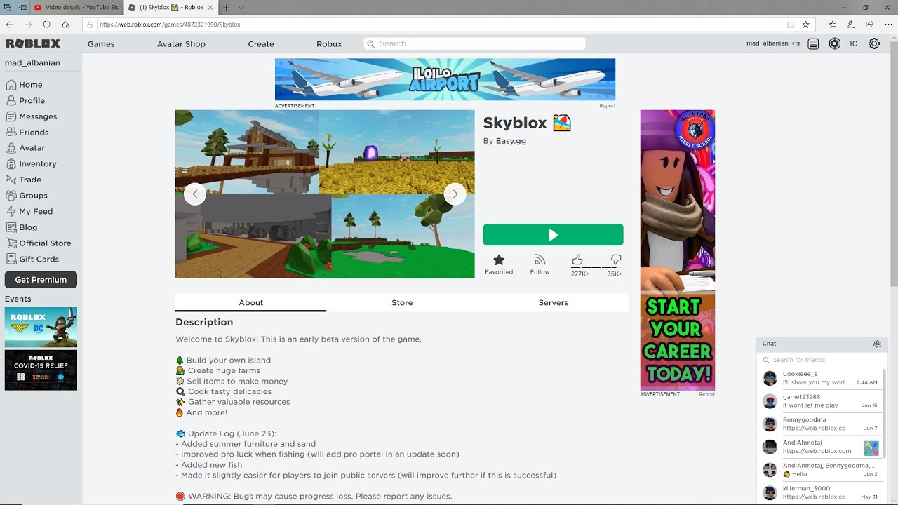 Skyblox (ROBLOX) - YouTube