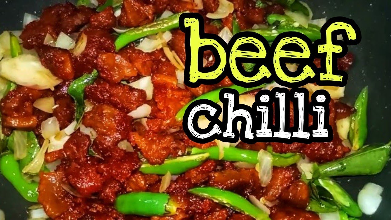Beef chilli recipe/restaurant style - YouTube