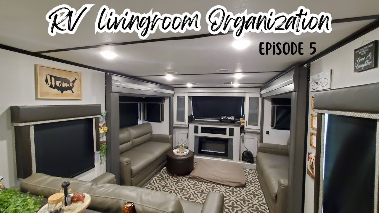 RV Living Room Organization | What's in My RV Episode 5 | Full Time RV ...