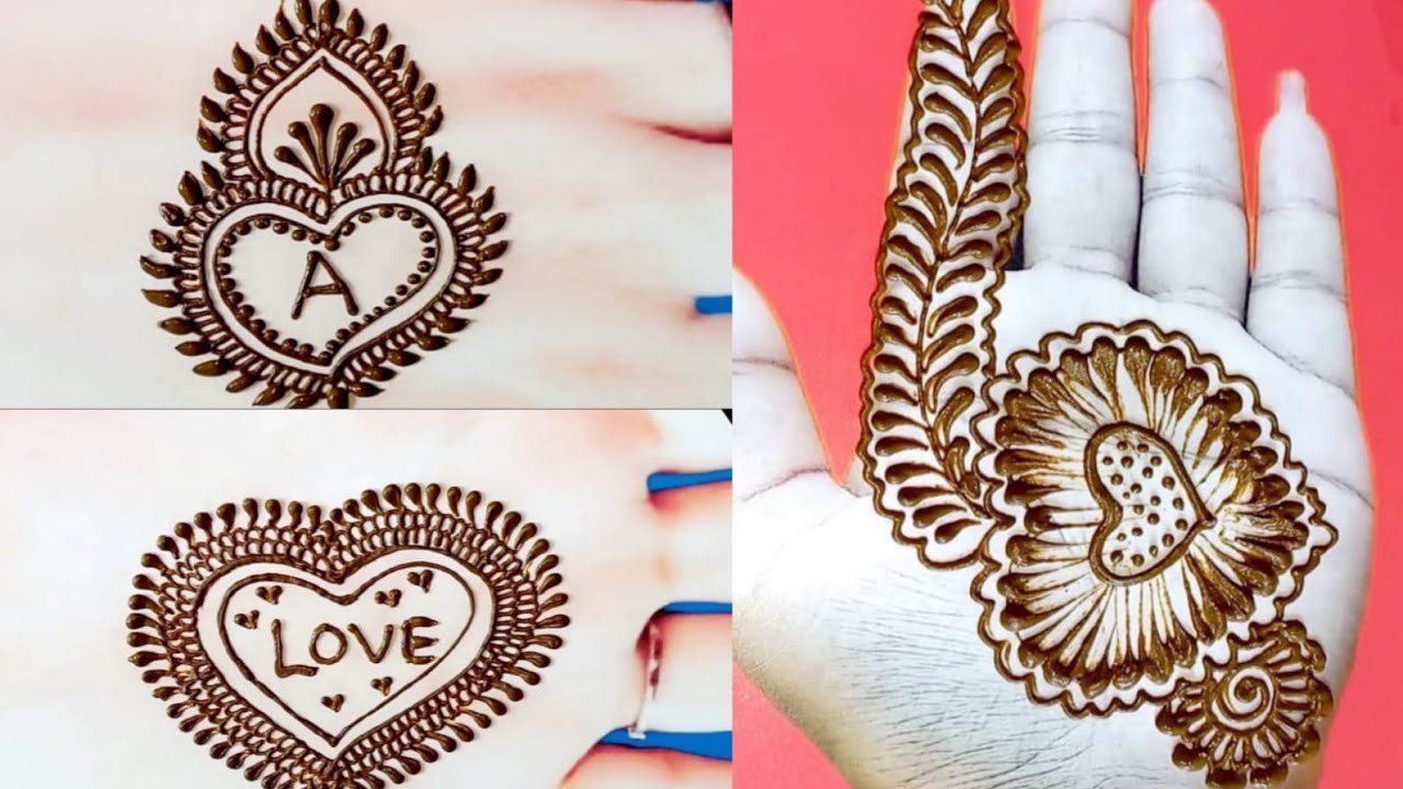 Lovely Love Mehndi Designs💖 Beautiful Love Mehndi Design. - YouTube