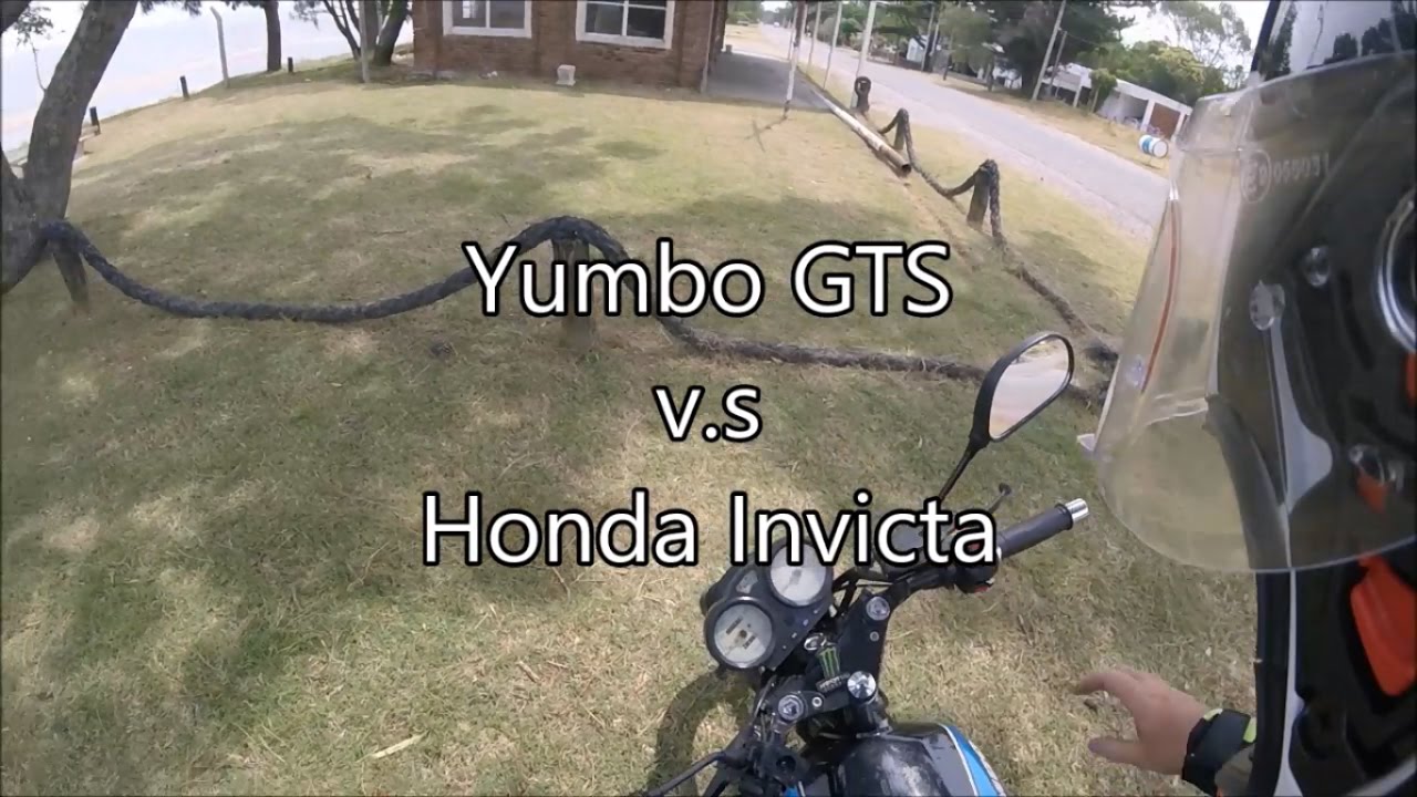 Yumbo GTS v.s Honda Invicta - YouTube