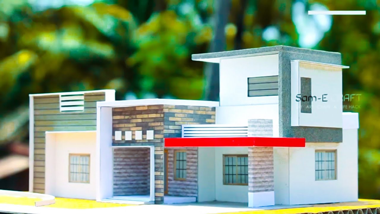 DIY Cardboard miniature building - YouTube