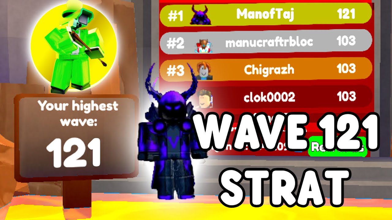 WAVE 121 STRAT FOR ENDLESS LEADERBOARD (Toilet Tower Defense) - YouTube