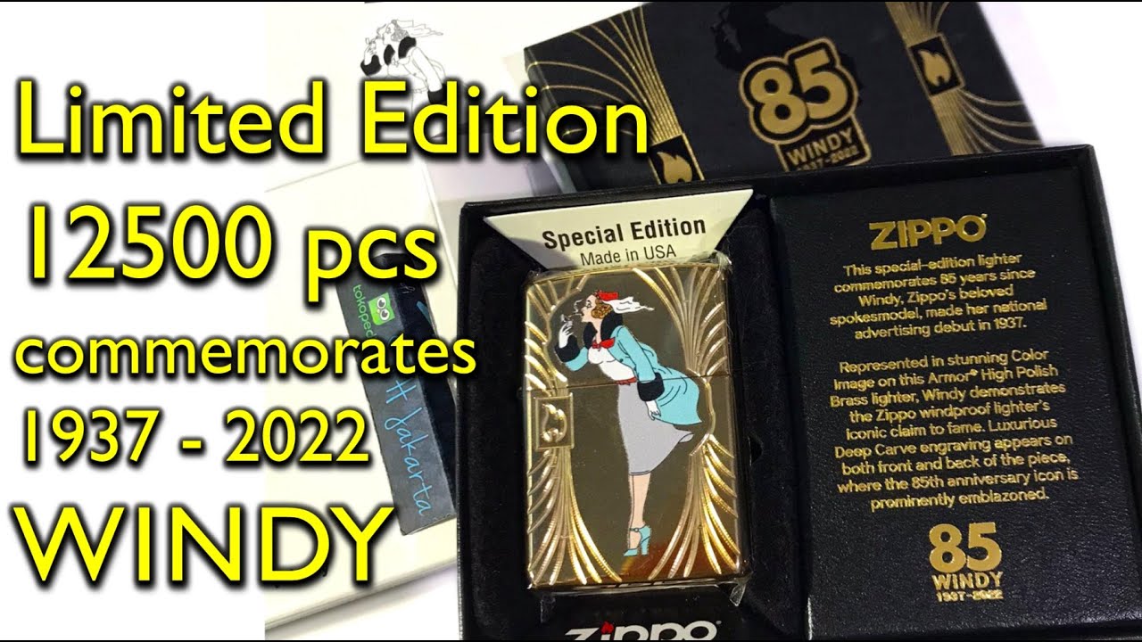 REview zippo Armor WINDY 85TH Anniversary Collectible Commemorates ...