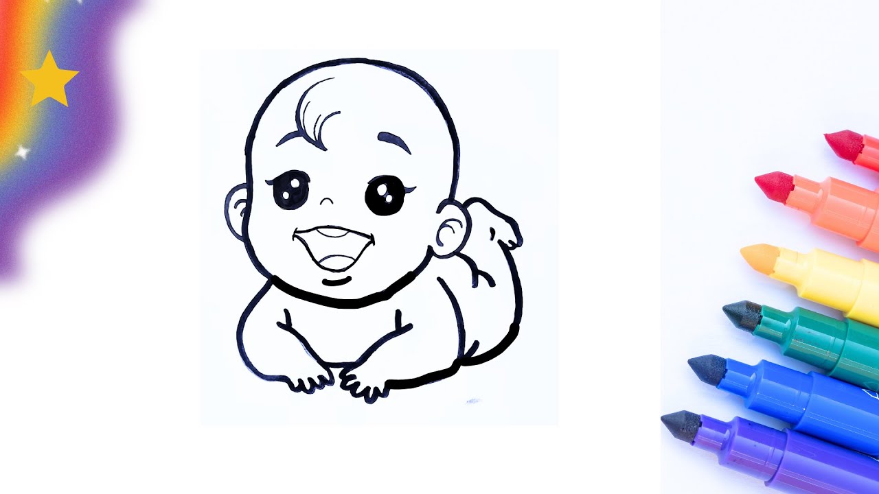 Cute Baby Drawing, Painting, Coloring for Kids & Toddlers | Kids Art ...