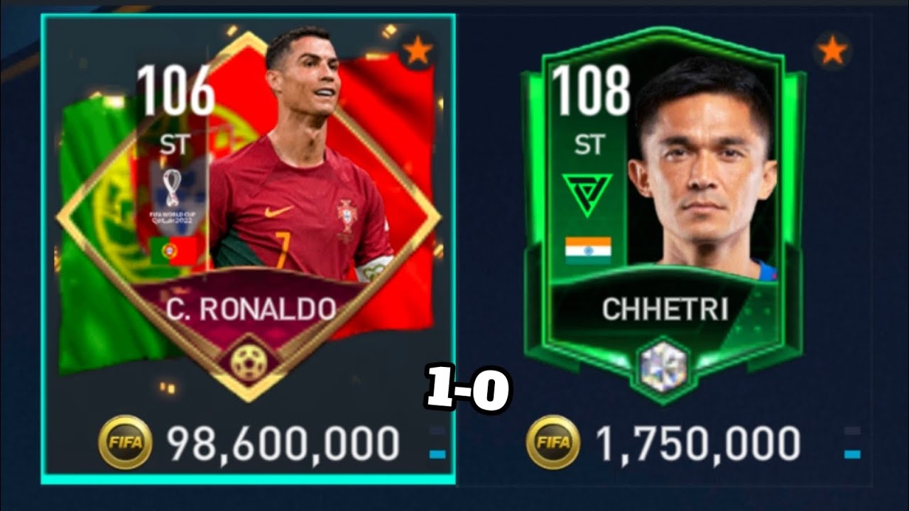 Sunil Chhetri VS Ronaldo Fifa Cards. - YouTube