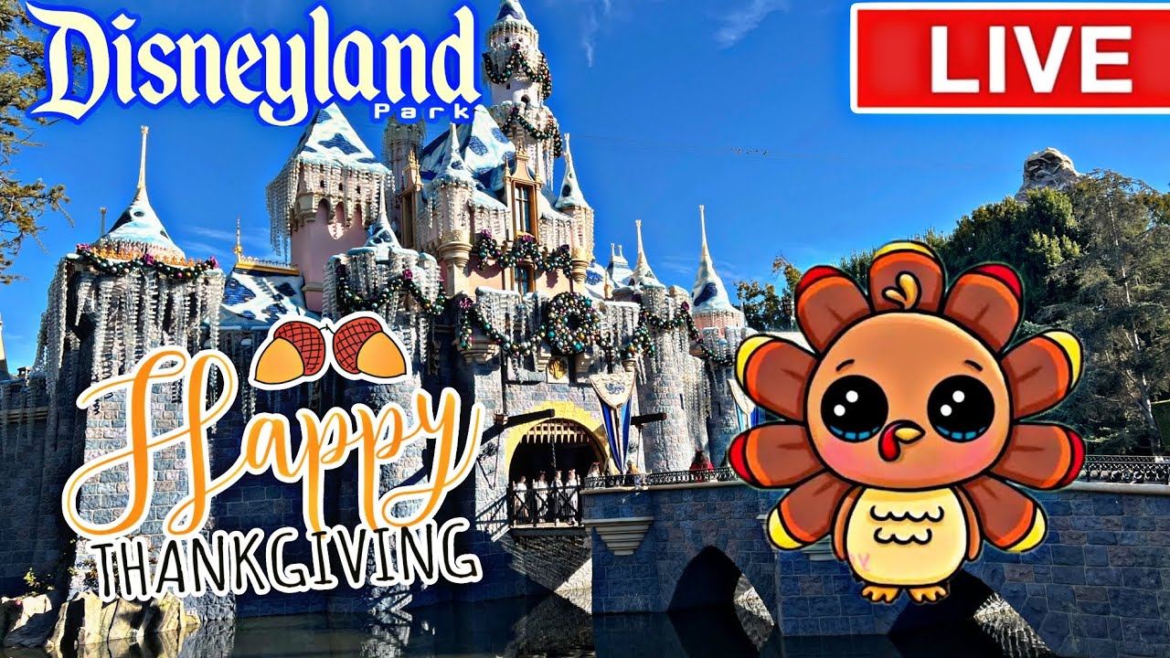 🔴Live NOW! Thanksgiving CHALLENGE at Disneyland 🦃 #Disneyland # ...