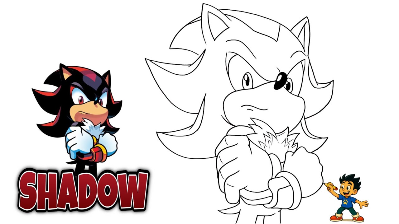 How to Draw Shadow the Hedgehog | SONIC THE HEDGEHOG #shadow # ...