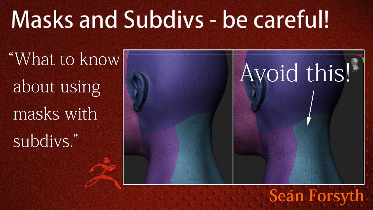 Using masks and subdivs in ZBrush - what to look out for! - YouTube
