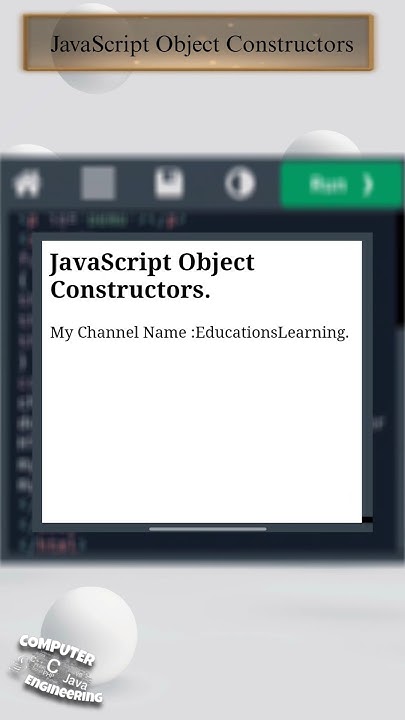 𝐉𝐚𝐯𝐚𝐒𝐜𝐫𝐢𝐩𝐭 𝐎𝐛𝐣𝐞𝐜𝐭 𝐂𝐨𝐧𝐬𝐭𝐫𝐮𝐜𝐭𝐨𝐫𝐬 | #javascript #object #constructor #js #