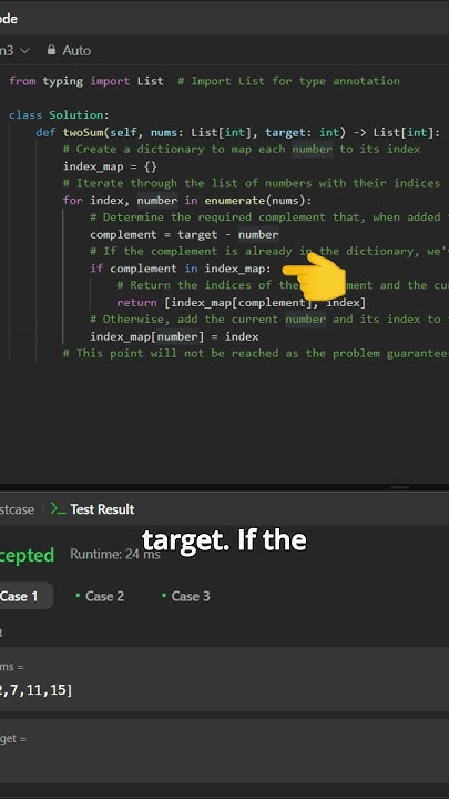 Two Sum Problem Solved In Python Twosum Python Leetcode Youtube