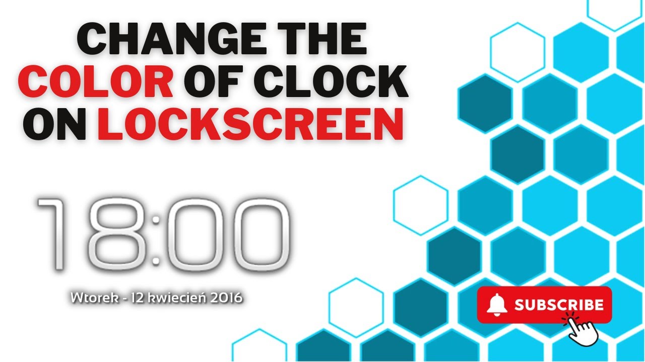 How to change the color of clock on LockScreen in Android - YouTube
