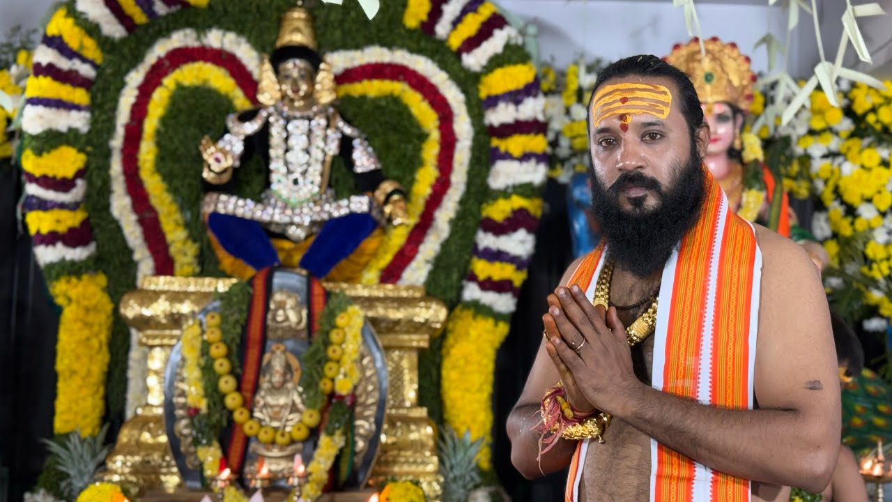 Golconda Srikanth Chary Ayyappa Padi Pooja 2025 | Pallavi Prashanth at Ayyappa Swamy Pooja 2025 ...