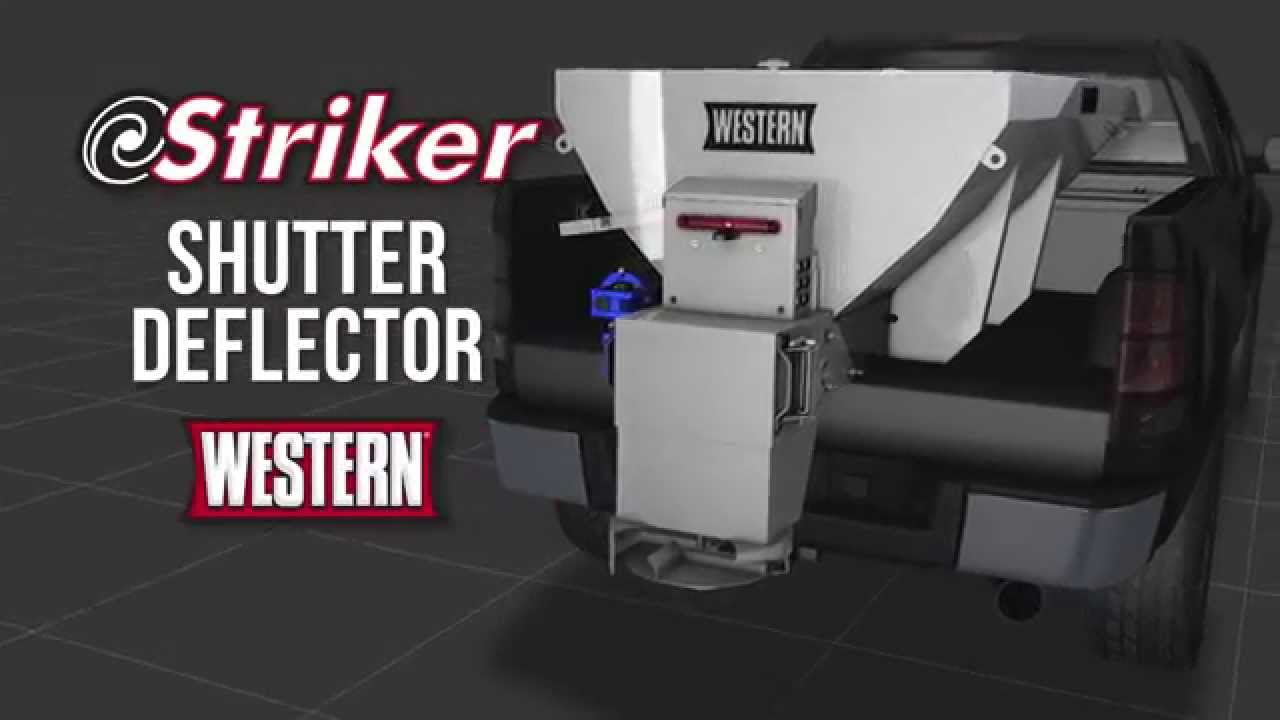 WESTERN® Striker™ Hopper Spreader: Shutter Deflector - YouTube