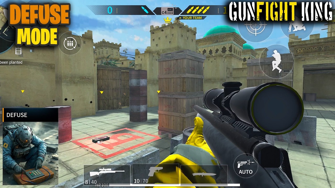 Gunfight King Defuse Mode - Android Gameplay - YouTube