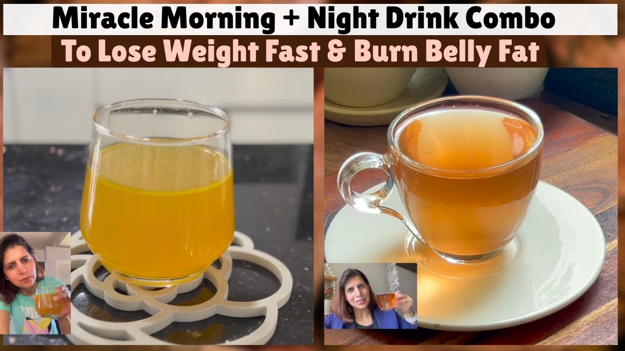 2-Drink Combo That Melts Belly Fat Fast | Drink in Morning + Night to ...