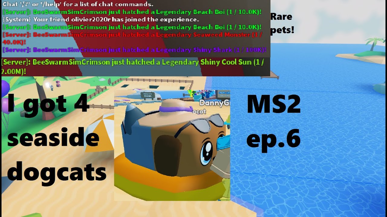 I got 4 seaside dogcats and a shiny bucket od shells in mining ...