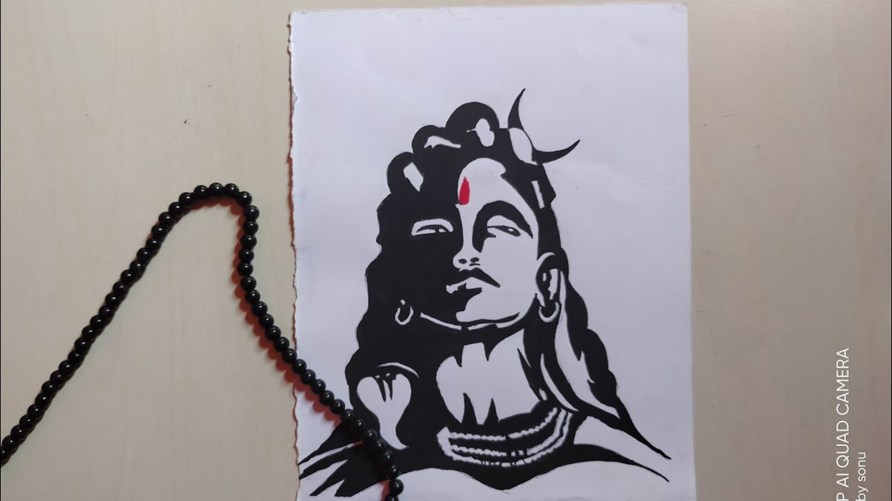 How to draw mahadev 🙏,/ very simple step by step drawing for beginners ...