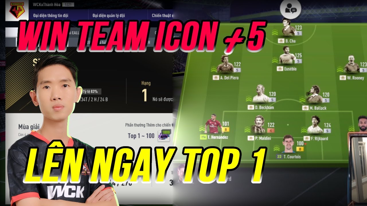 THÀNH HOÀ CHƠI 4222 LỤM LUÔN TEAM FULL ICON +5 LẤY LẠI VỊ THẾ TOP 1 ...