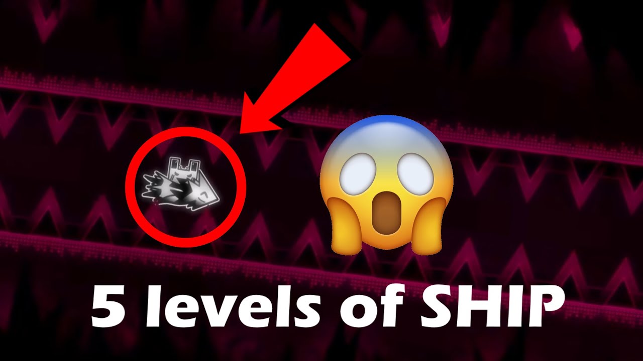 5 Levels of SHIP Difficulty... in Geometry Dash - YouTube