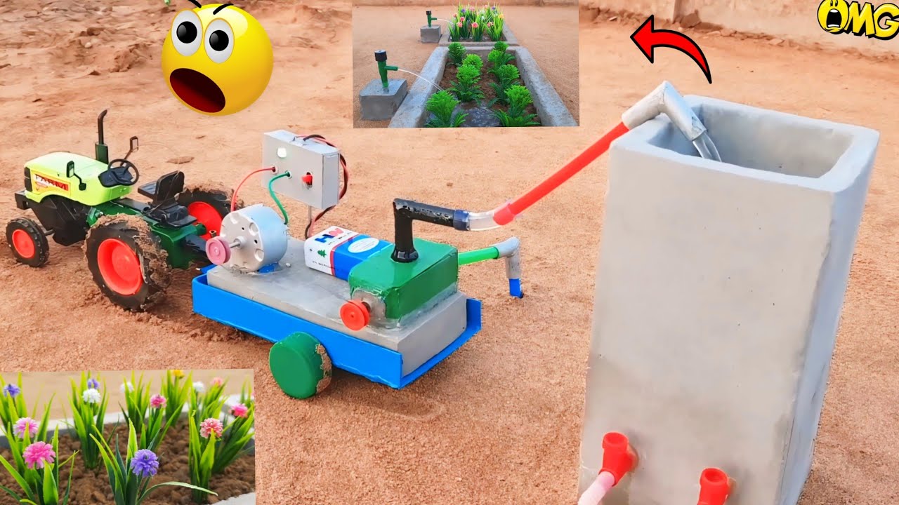 How to mini water pump supply tanker | Tractor Science Project ...