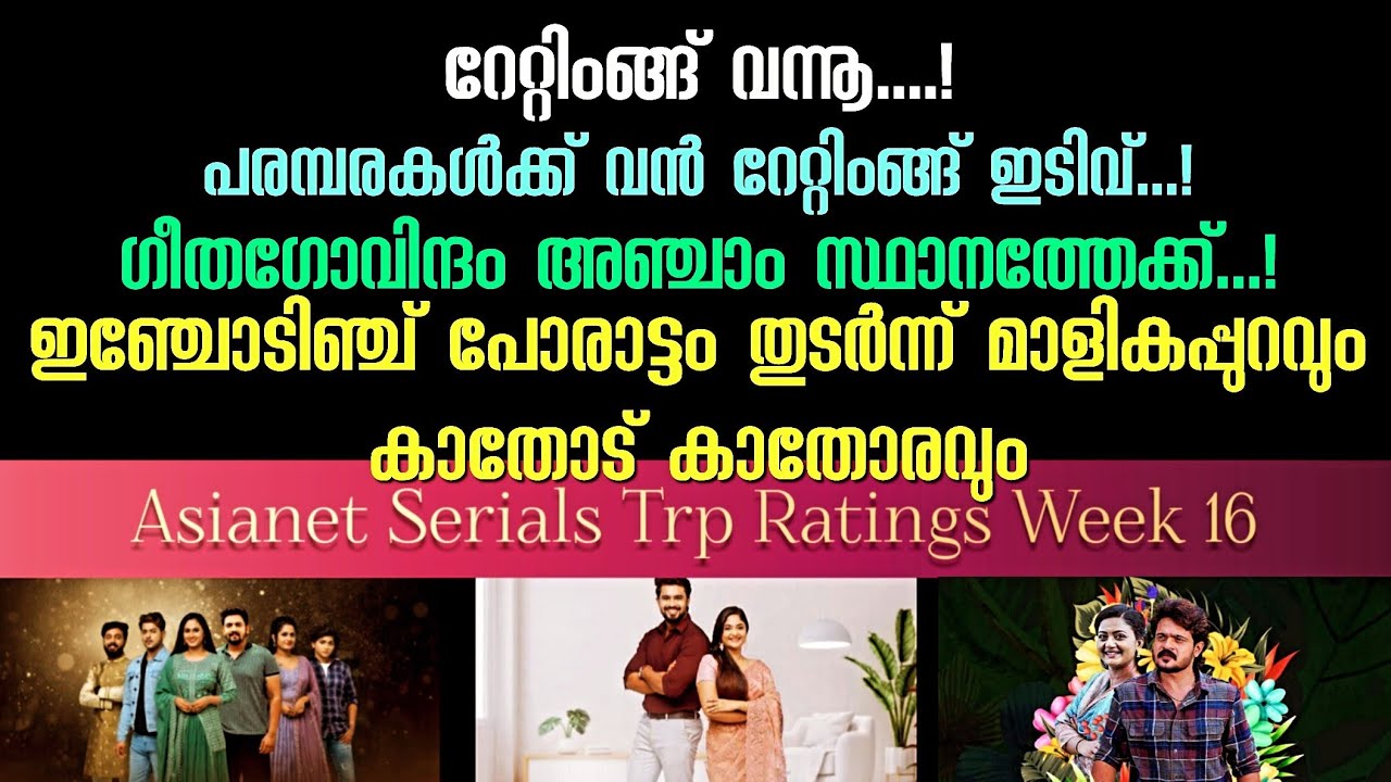 Asianet Serial TRP Rating Week 16 | Asianet Serials Ratings | STAR ...