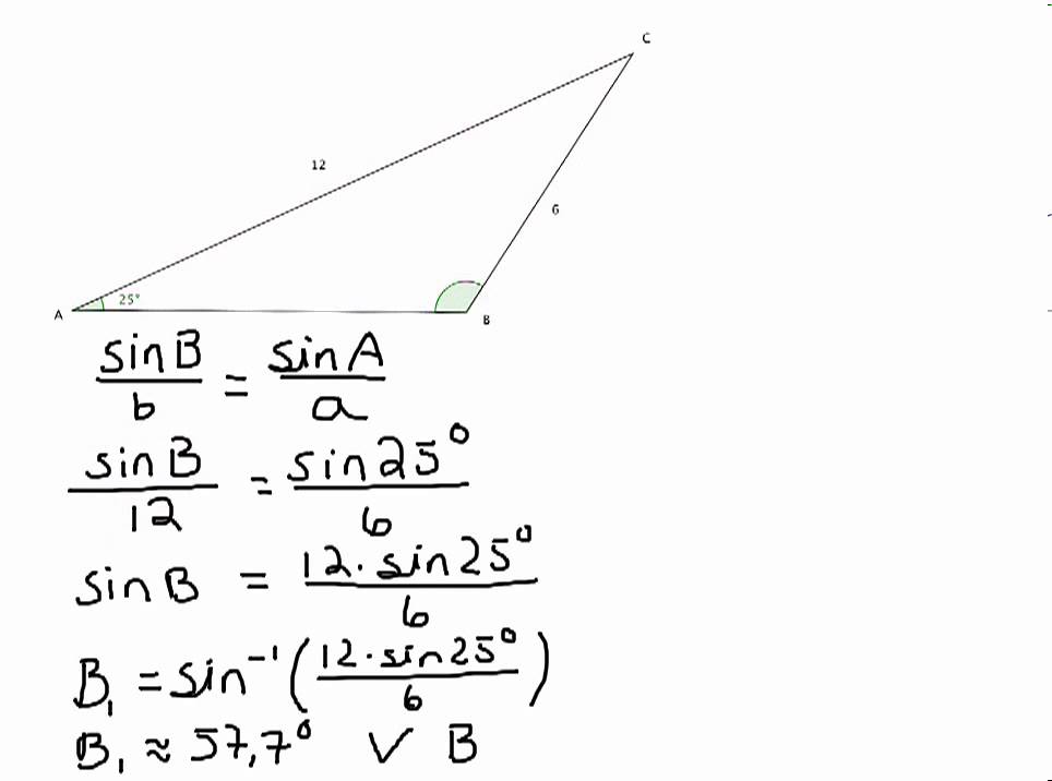 Trigonometri: Bruk av sinussetningen til å finne vinkler - YouTube