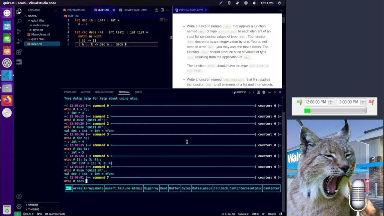 ocaml FUNction hour + zuma + bloons - YouTube