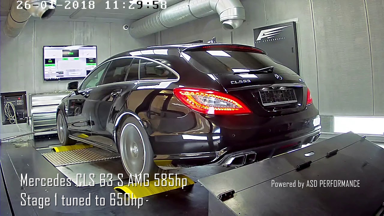 Mercedes CLS 63 S AMG 585hp stage 1 tuned to 650HP powered by ASD ...