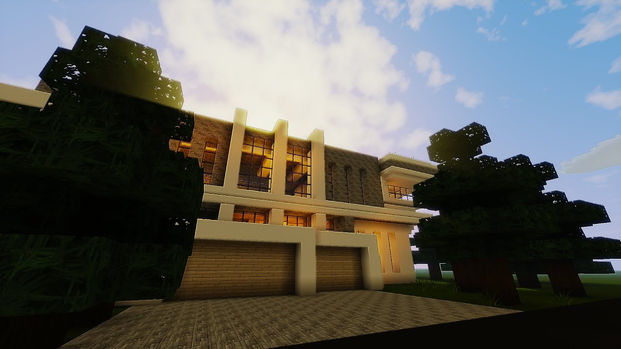 My Minecraft Modern Mansion(With Shaders) - YouTube