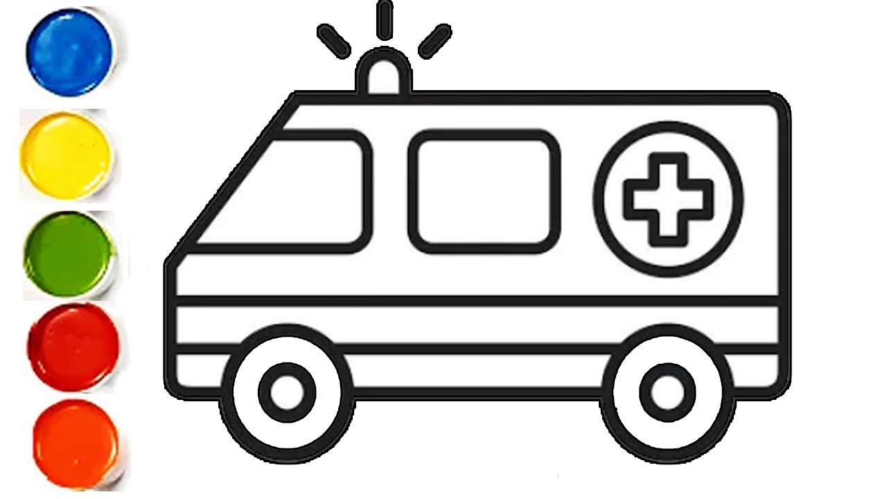 Ambulance Drawing, Painting & Coloring for kids and toddlers ...