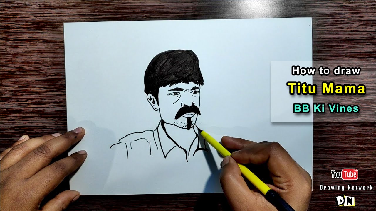 Titu Mama | BB Ki Vines | How to draw titu mama easy drawing | Drawing ...