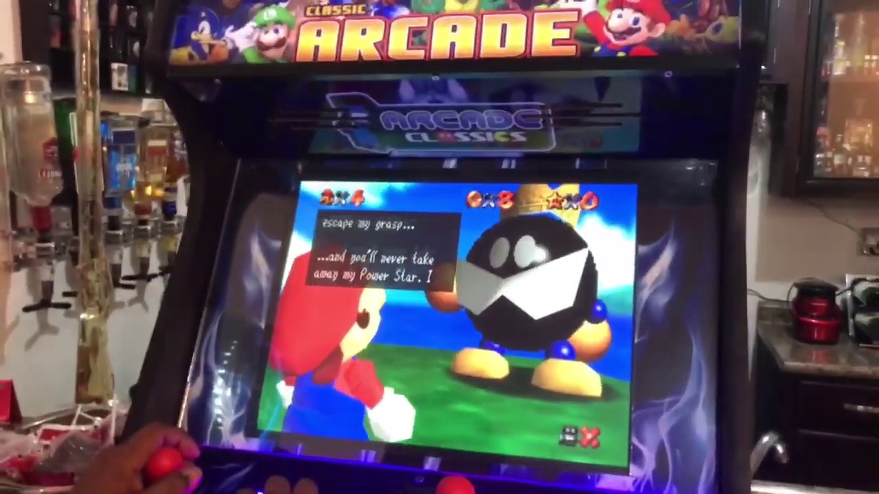19” Arcade Classics Bartop Arcade, Super Mario 64 Gameplay - YouTube