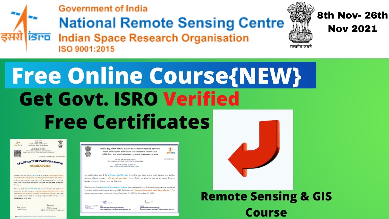 ISRO Launches Free Course With Certificate | Free For Student ...
