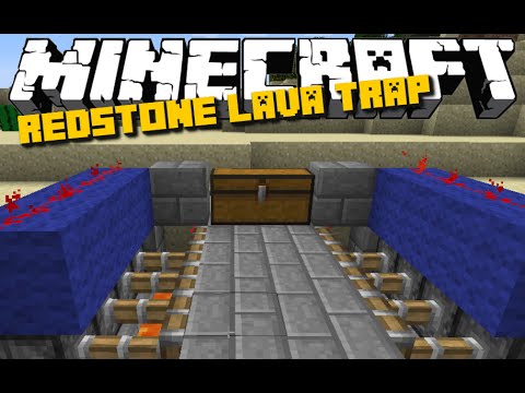Minecraft: Lava Trap RedStone Tutorial - Troll Your Friend - Brothers - YouTube