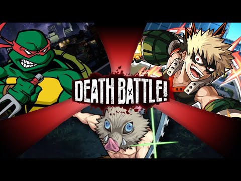 Raphael VS Inosuke Hashibira VS Katsuki Bakugou (TMMT VS Demon Slayer ...