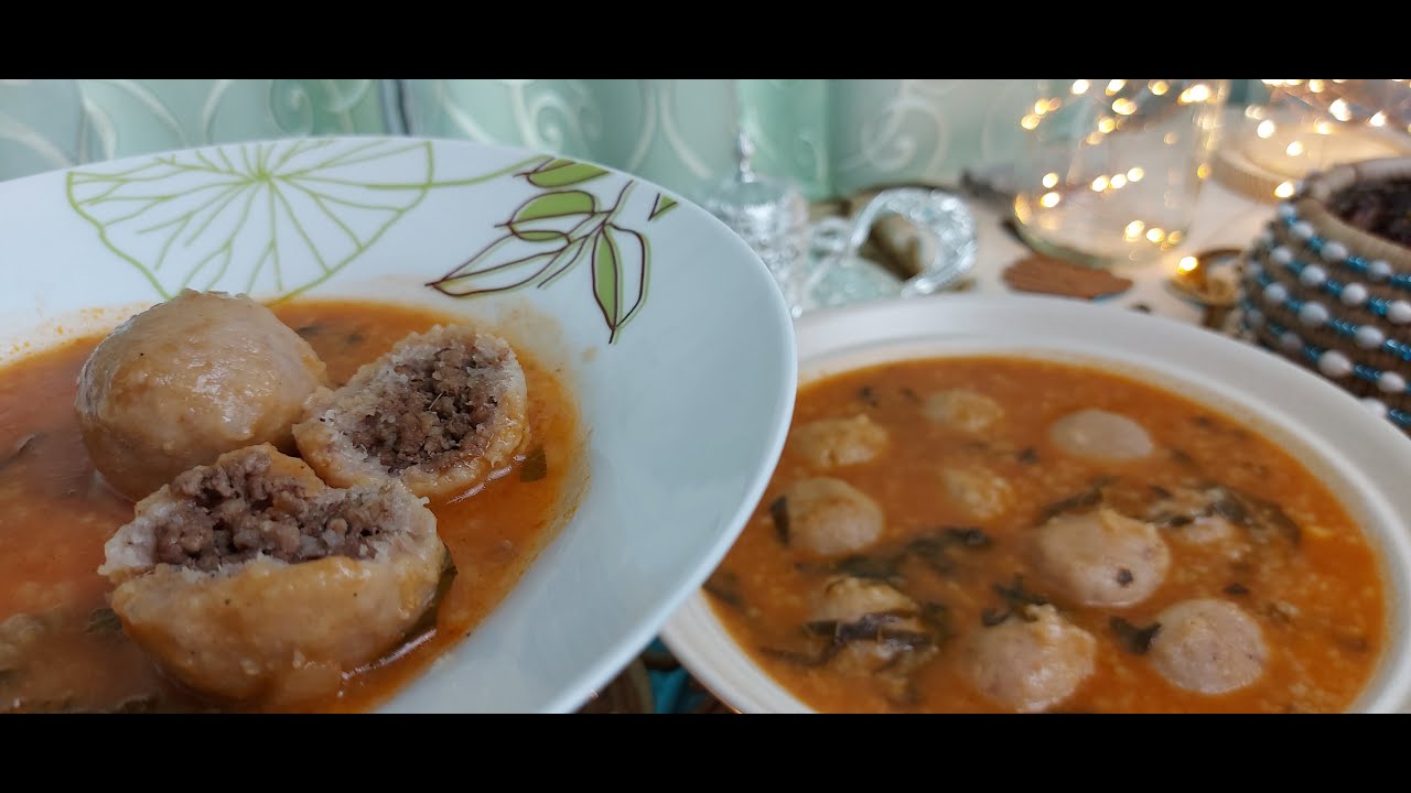 Kubba Hamuth, Iraqi Kubba cooked in Tomato Soup - YouTube