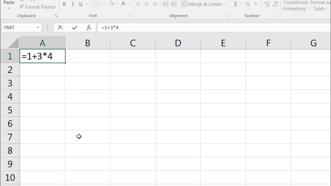 MS Excel and Arithmetic Operators - YouTube