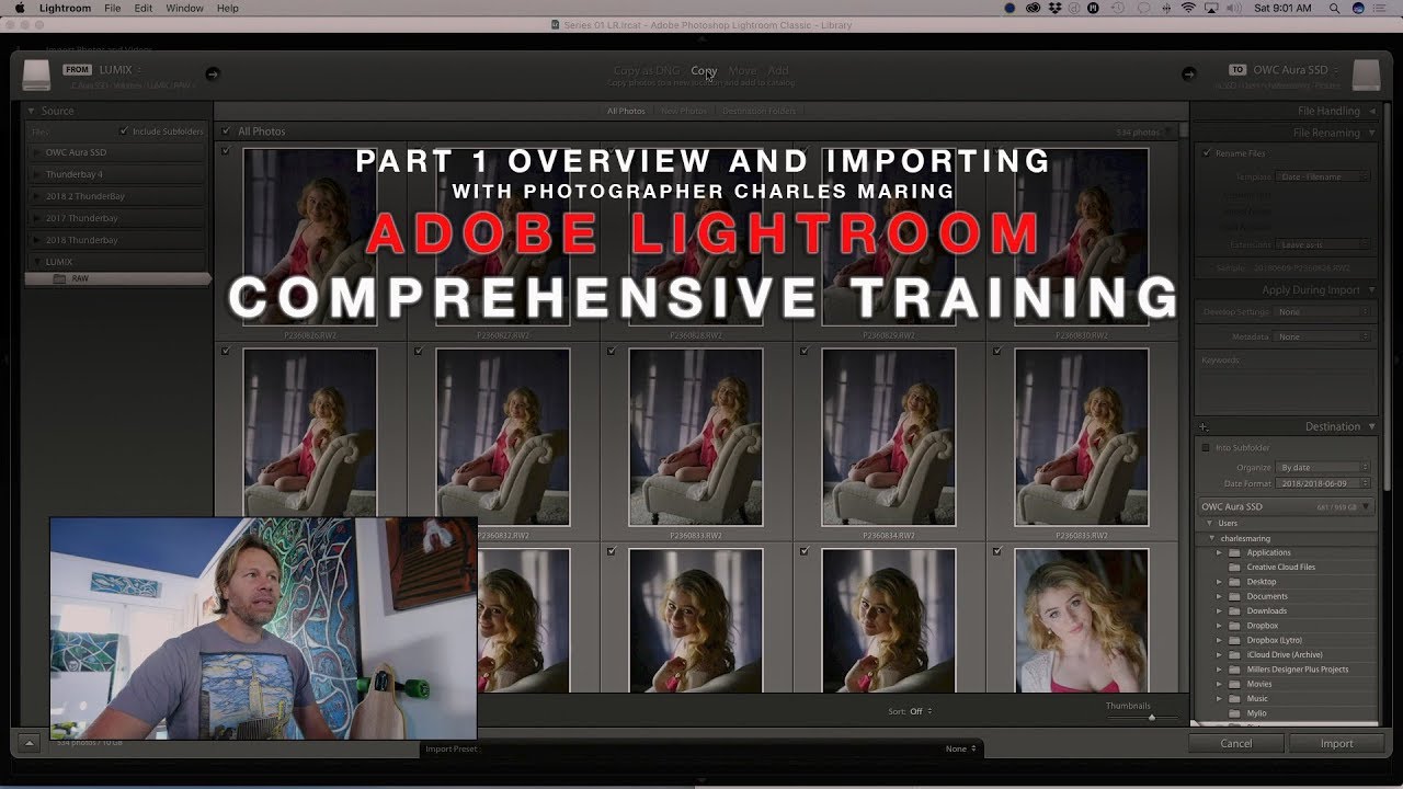 Adobe Lightroom Editing Basics - Part 1 The Import Module - YouTube