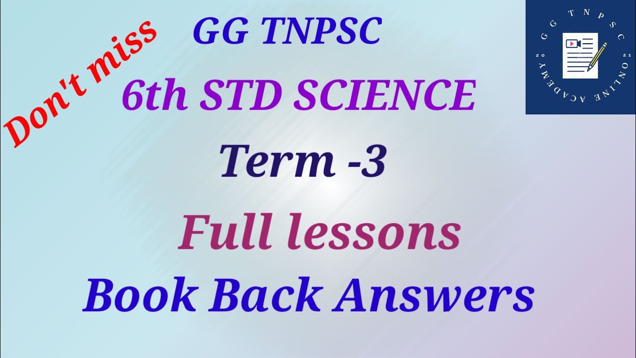 6th Standard Science 6 Term 3 Book Back 6th-standard-science-6-term-3-book-back