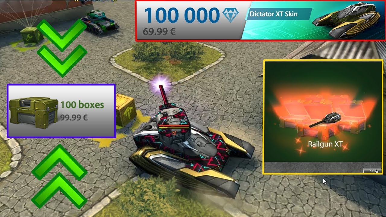 Tanki Online - New XT Skin Dictator XT and Railgun / Скин Диктатор ХТ ...